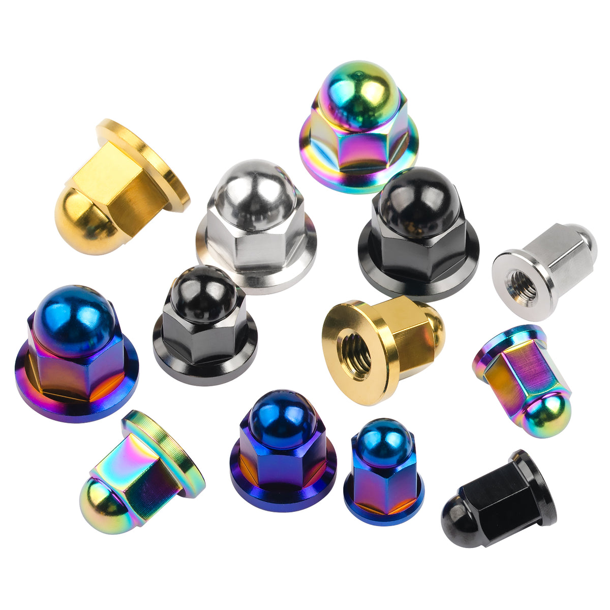 Wanyifa Titanium Nut M6 M8 M10 Dome Cap Hex Acorn Nuts for Motorcycle ...