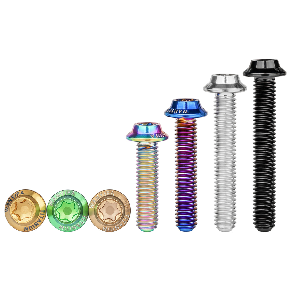 Wanyifa Titanium Bolt M3x6 8 10 12 15 18 20mm Disc-Shaped Umbrella Tor ...