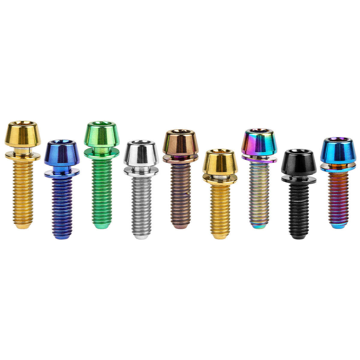 Wanyifa Titanium Bolt M5x16 18 20mm Taper Allen Hex Head with Non-Shed ...